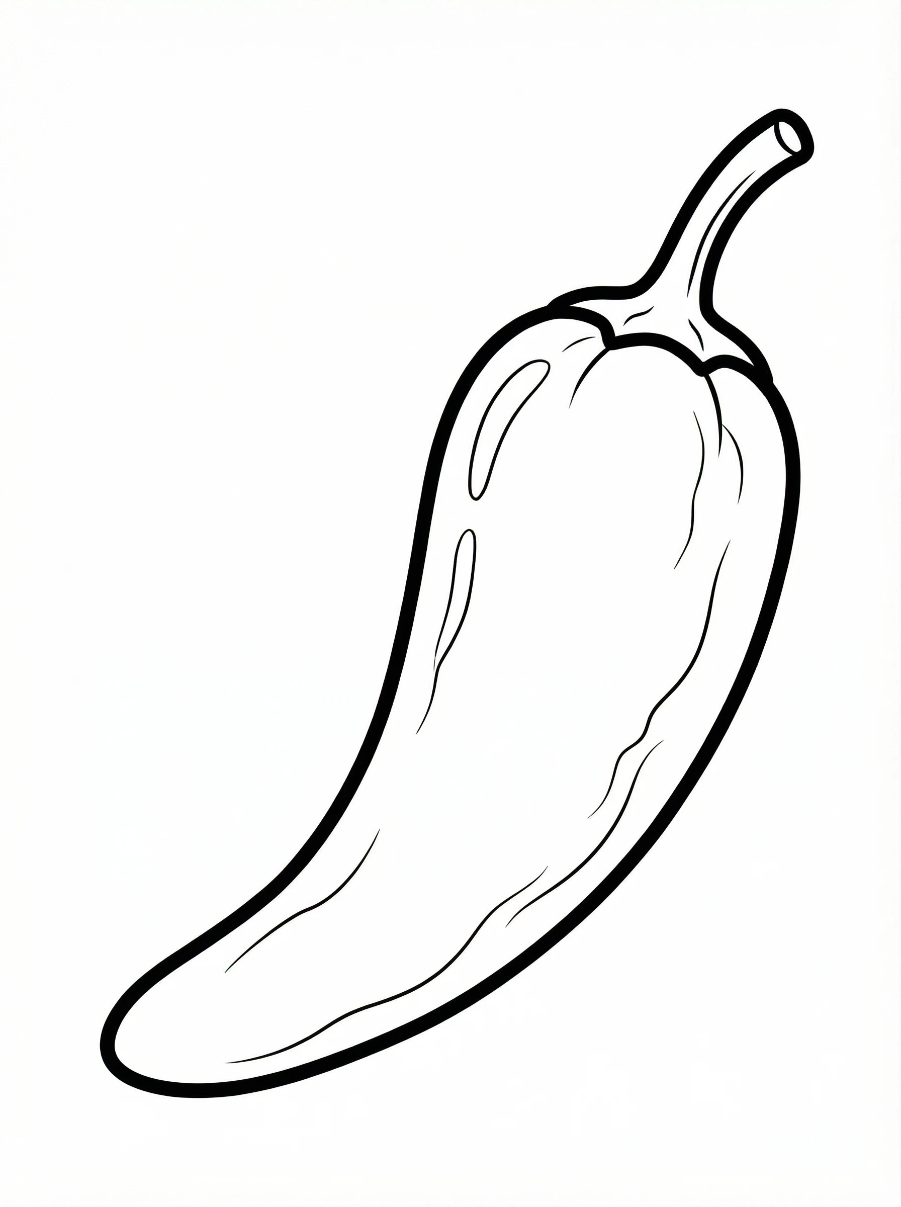 Chili Pepper Coloring Page