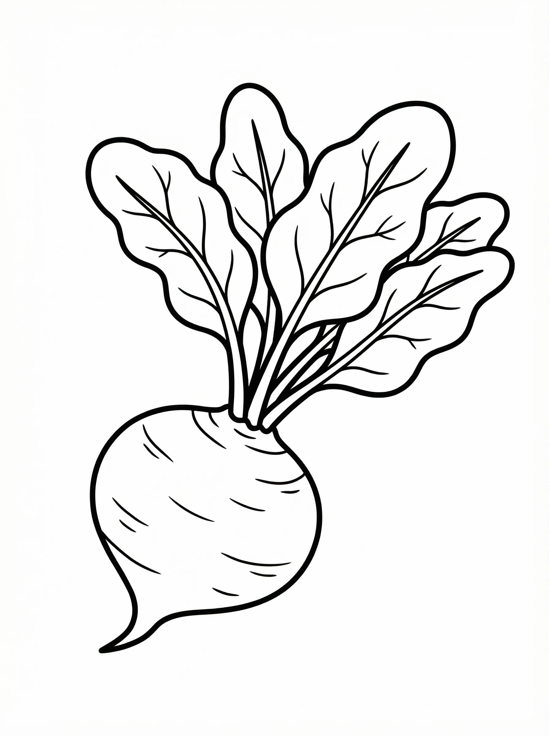 Fresh Beetroot Coloring Page