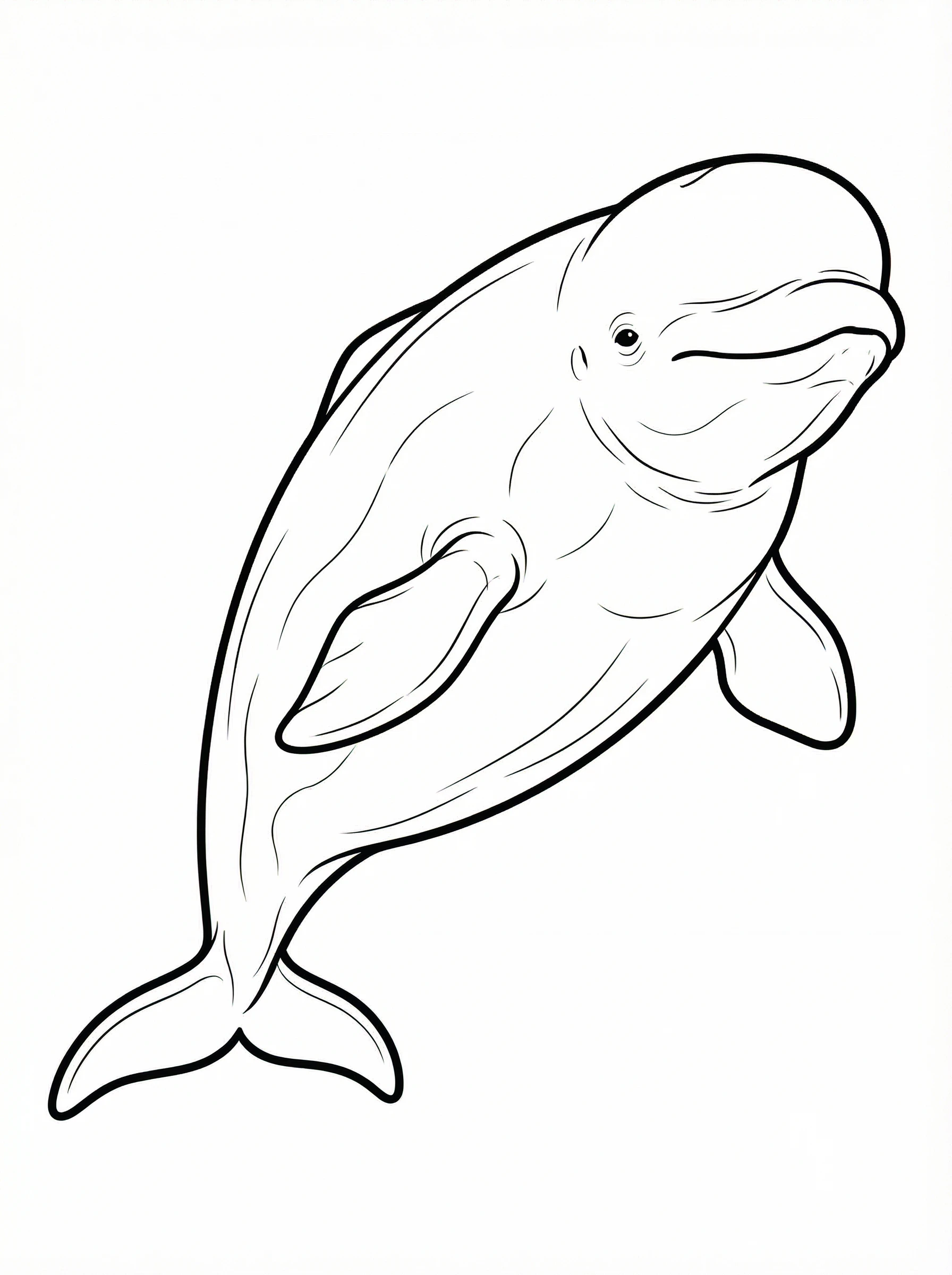 Beluga Whale Coloring Page