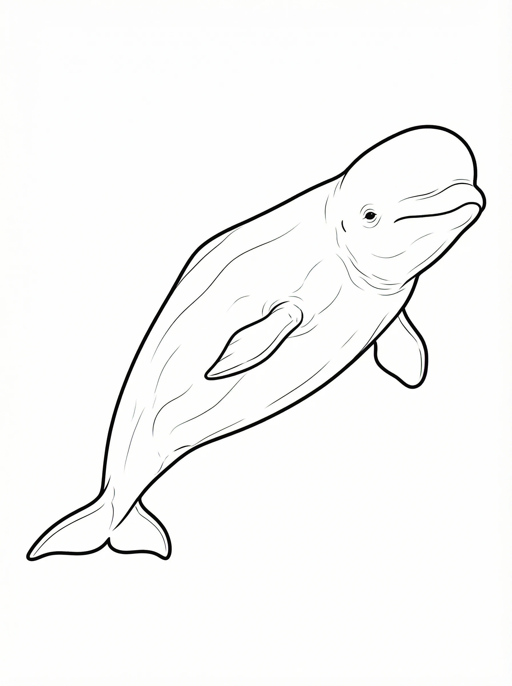 Beluga Whale Coloring Page