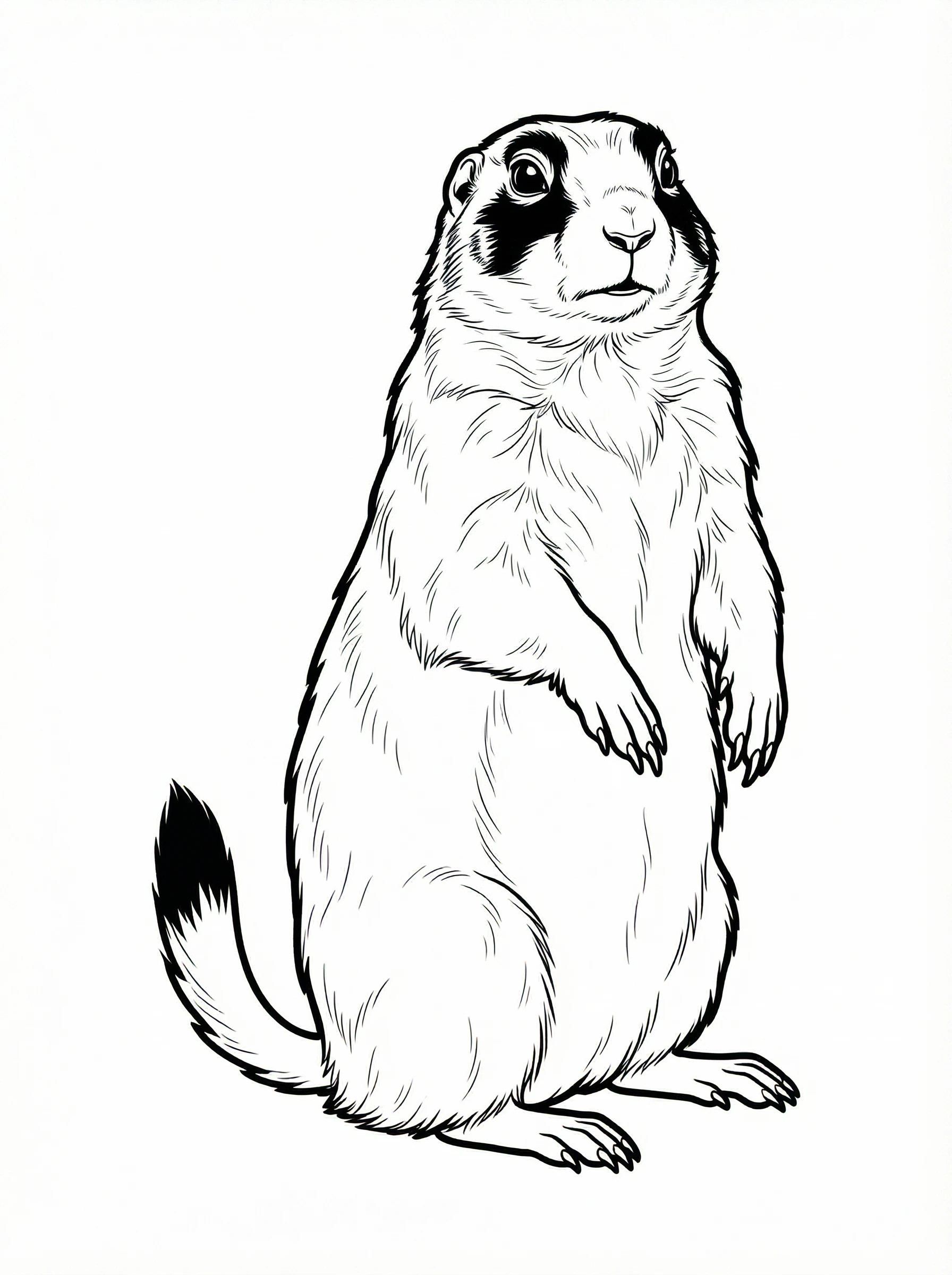 Black-Tailed Prairie Dog Coloring Page