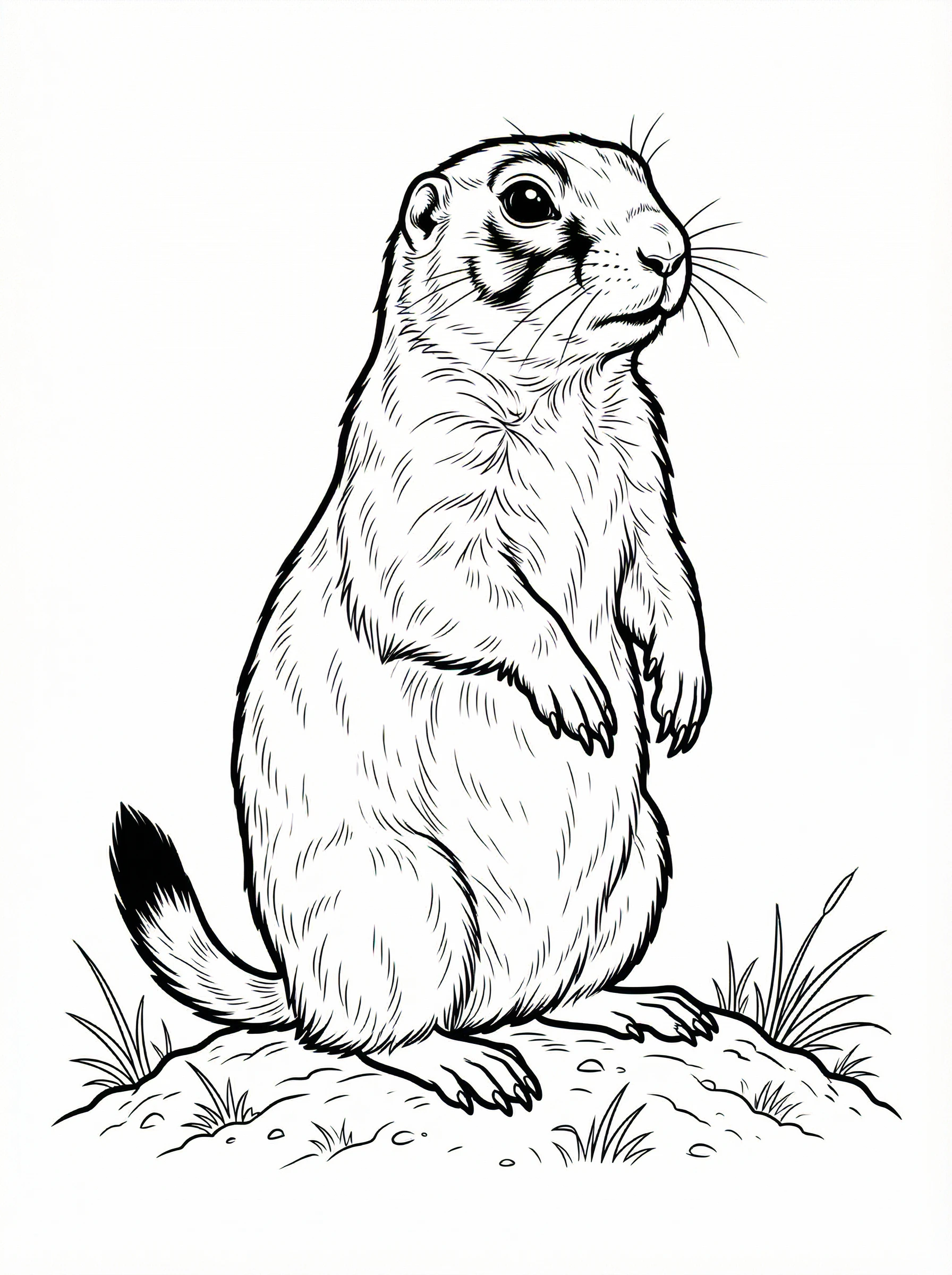 Black-Tailed Prairie Dog Coloring Page