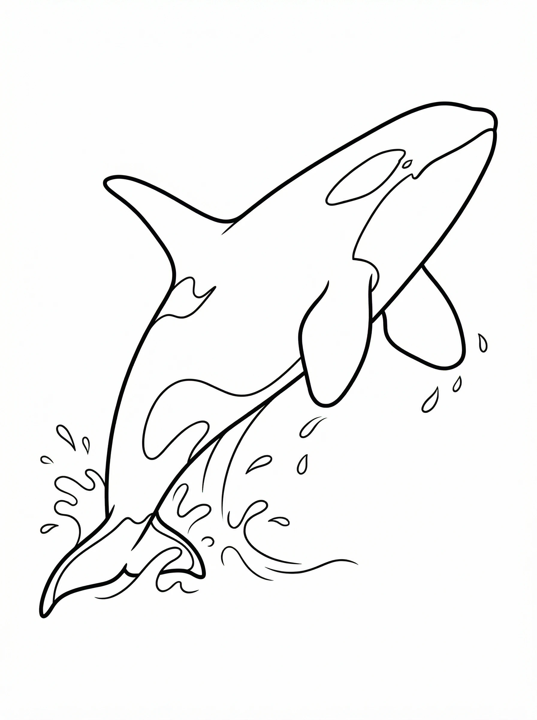 Breaching Orca Whale Coloring Page