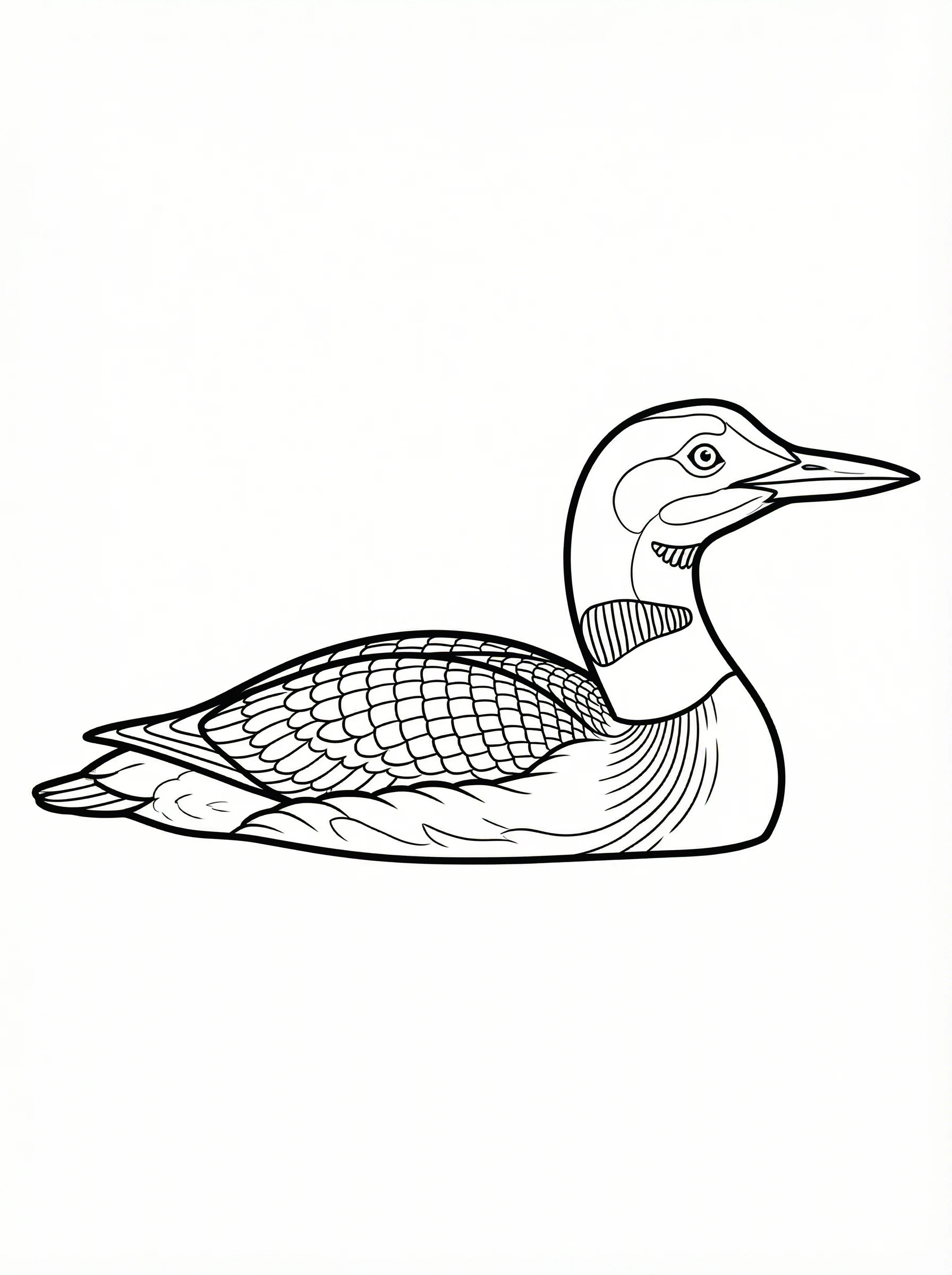 Common Loon Coloring Page