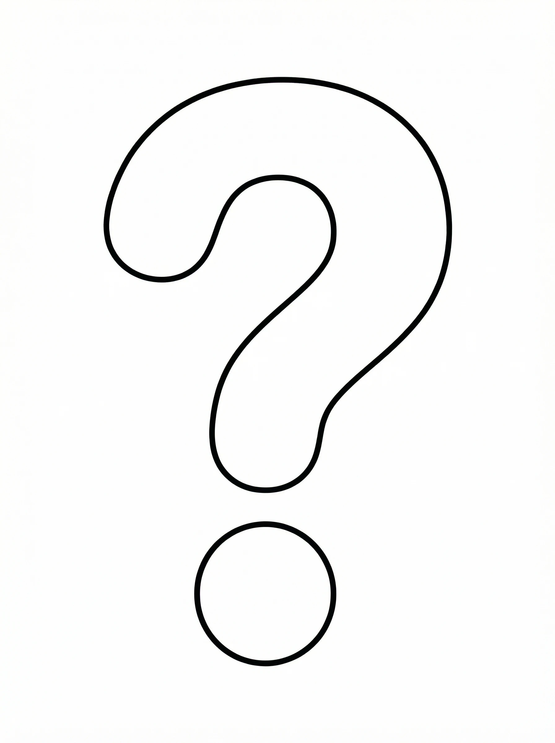 Question Mark Coloring Page