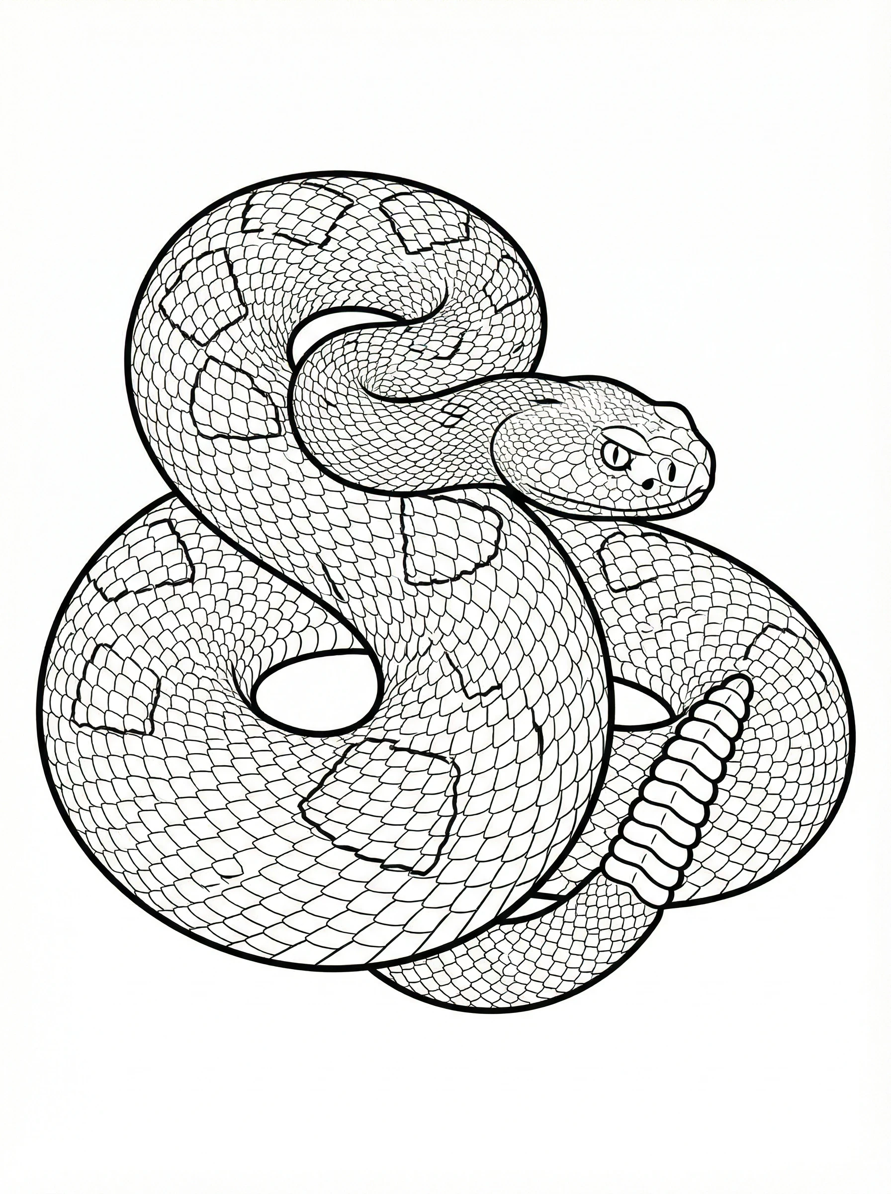 Western Diamondback Rattlesnake Coloring Page