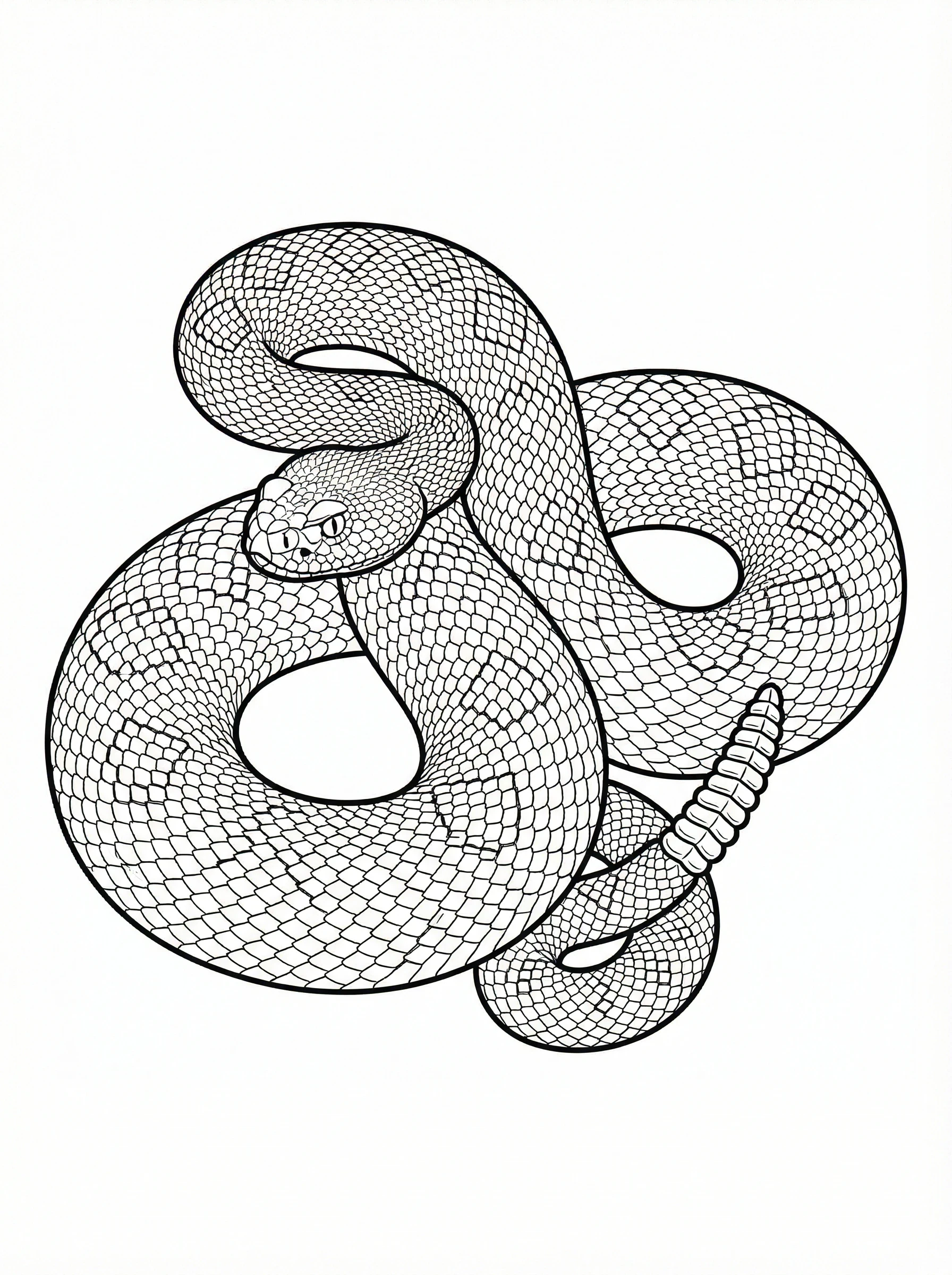 Western Diamondback Rattlesnake Coloring Page