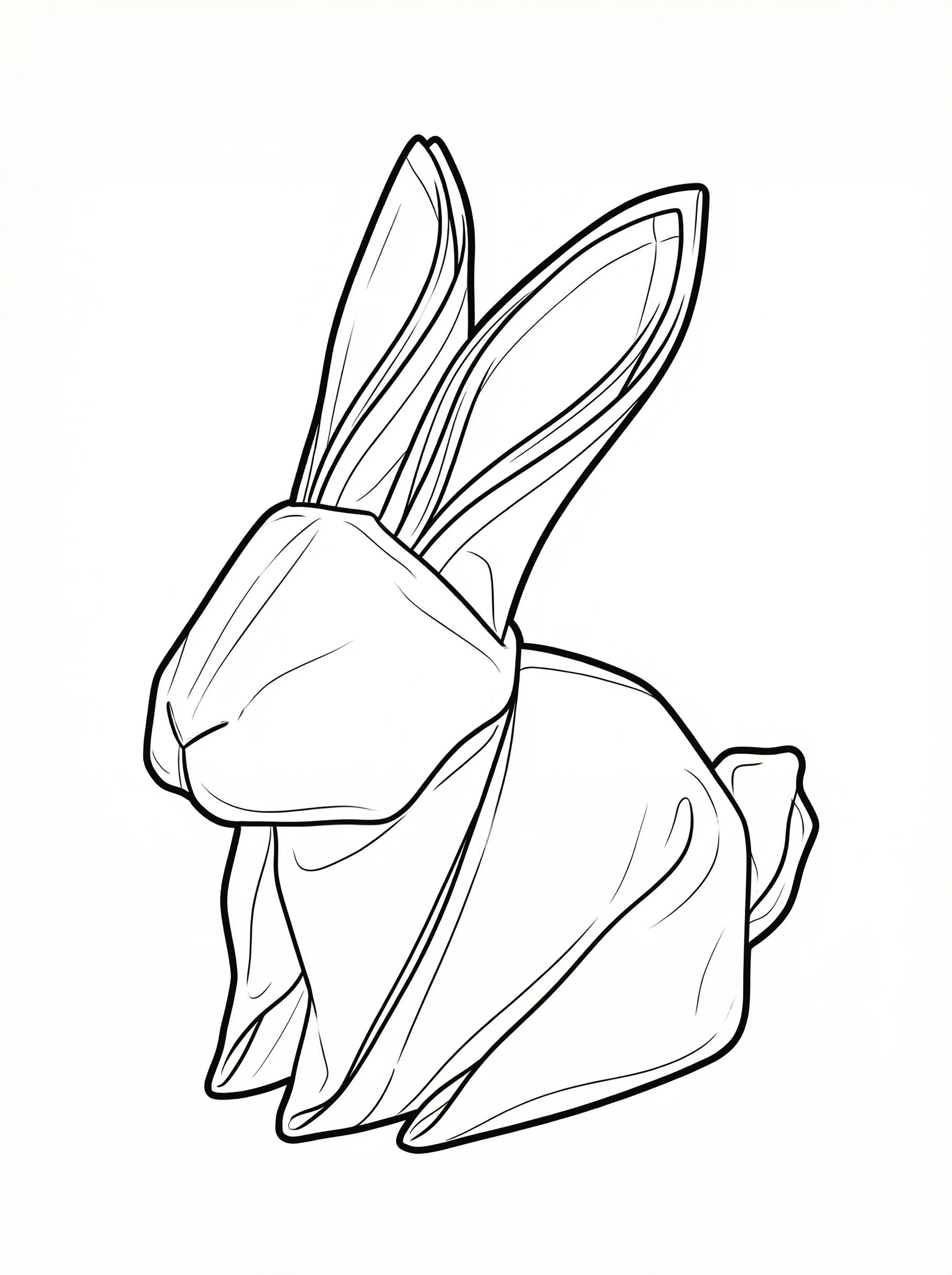 Bunny Napkin Coloring Page