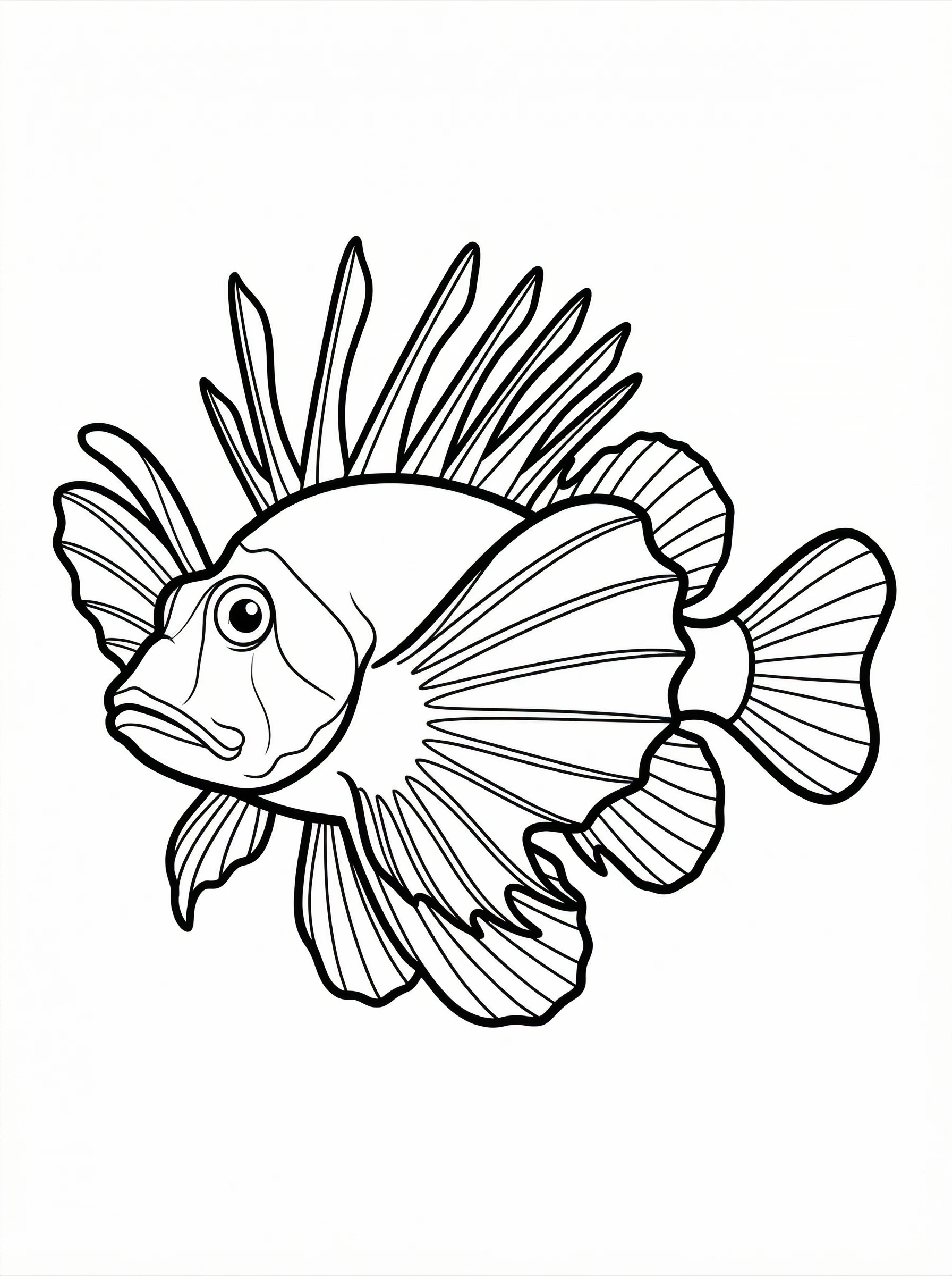 Lionfish Coloring Page