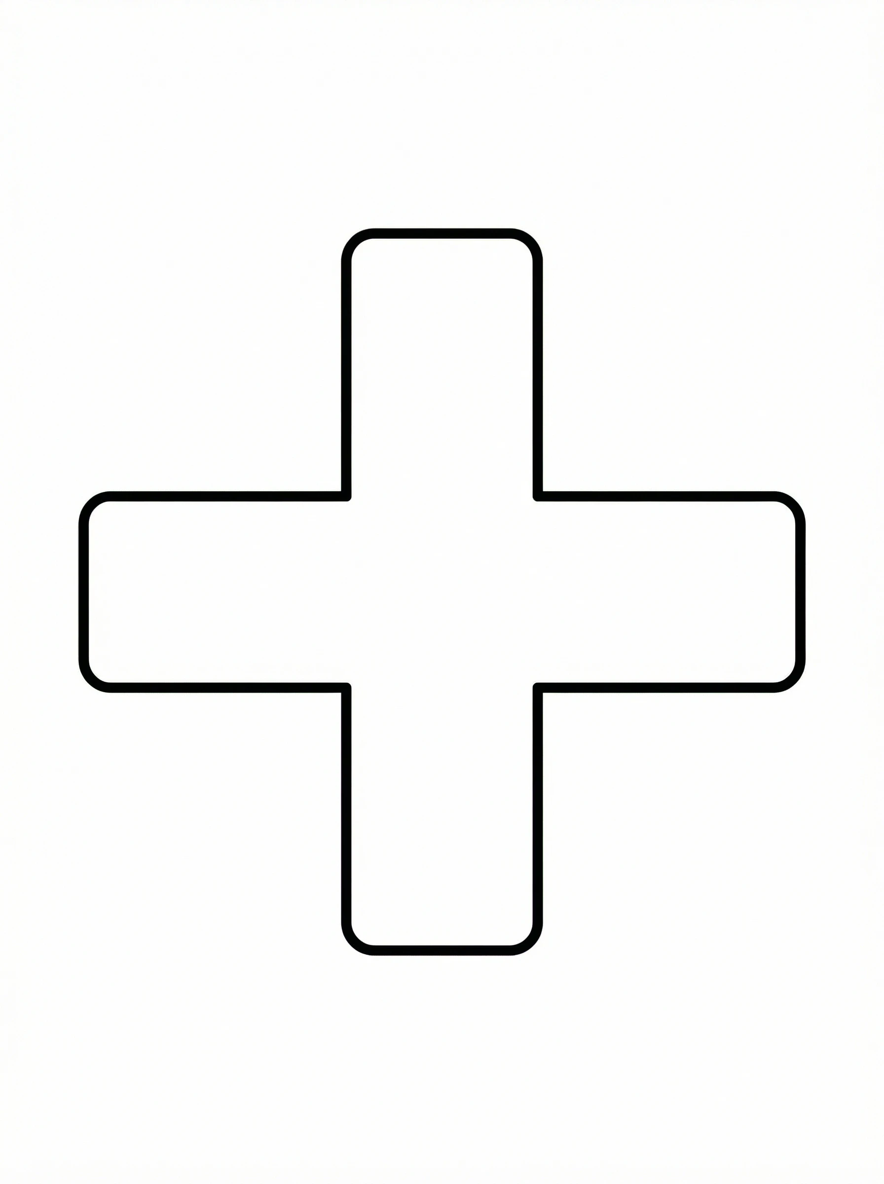 Plus Sign Coloring Page