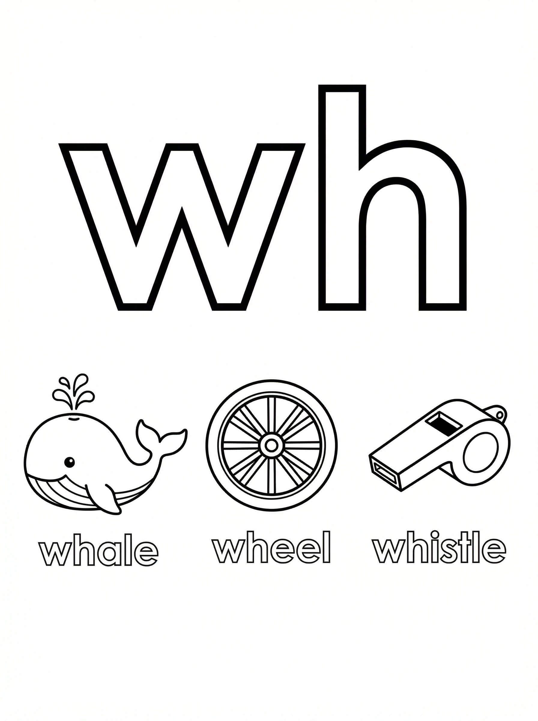 Digraph wh Coloring Page