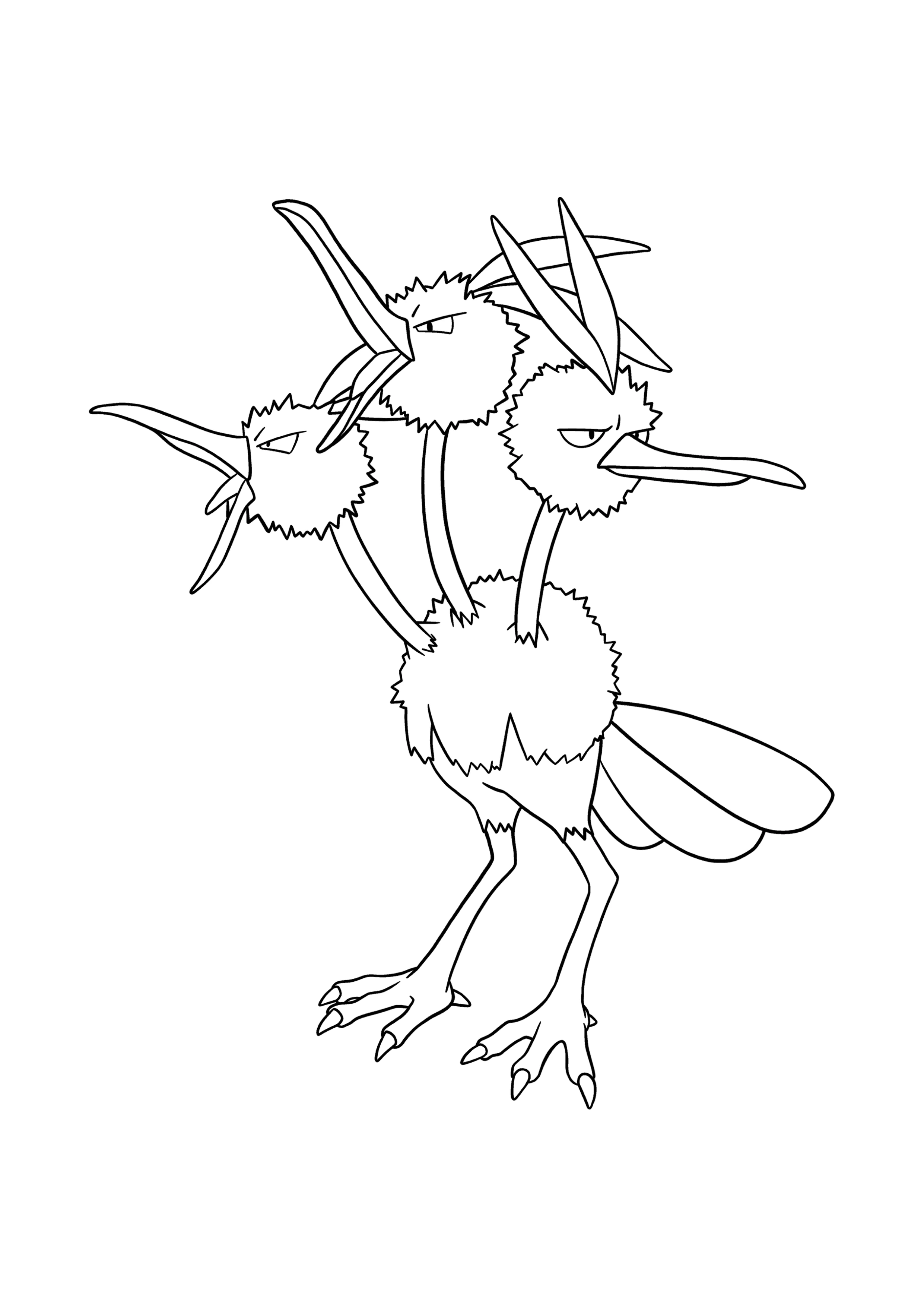 Dodrio Coloring Page